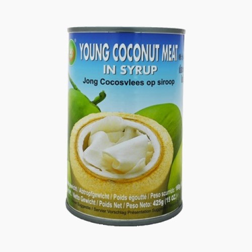 Lamthong Young Coconut Meat in Syrup - 425g - yumyumthaishop.co.uk