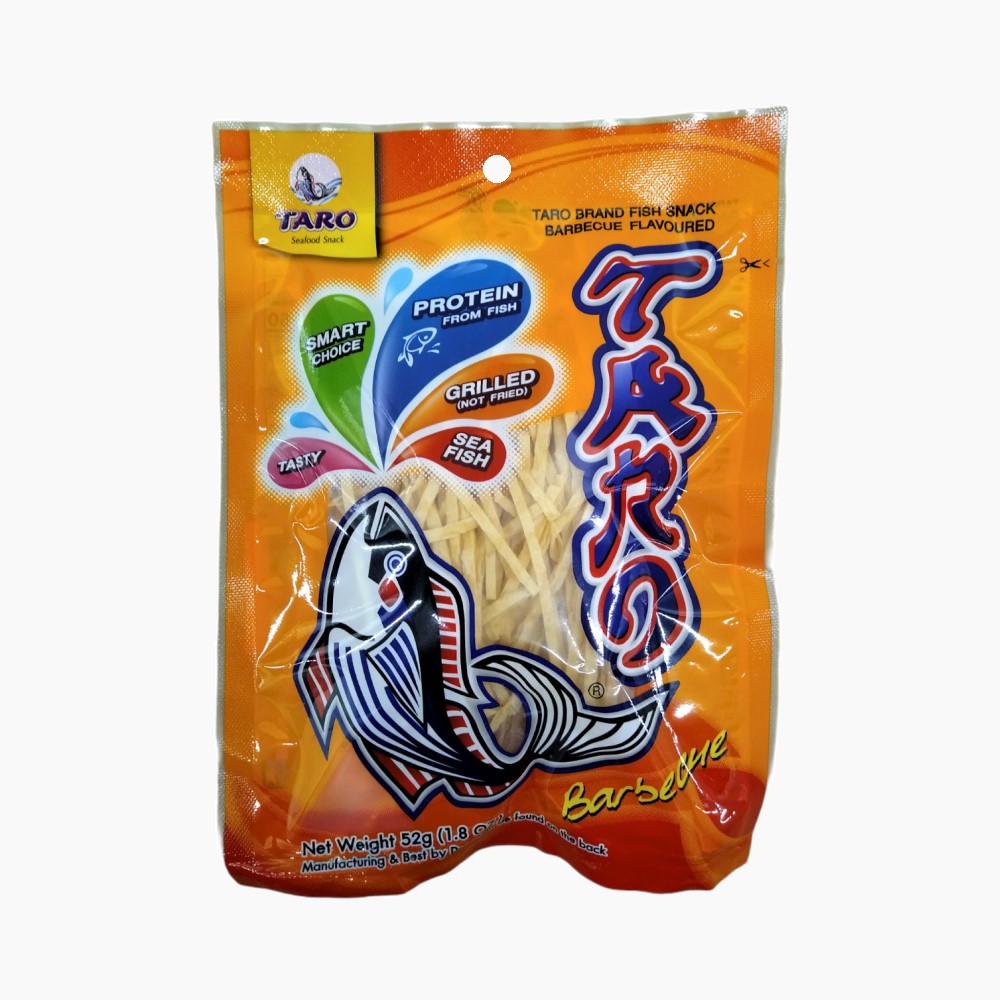 Taro Fish Snack Barbecue Flavour - 52g [BB 30.6.26] - yumyumthaishop.co.uk
