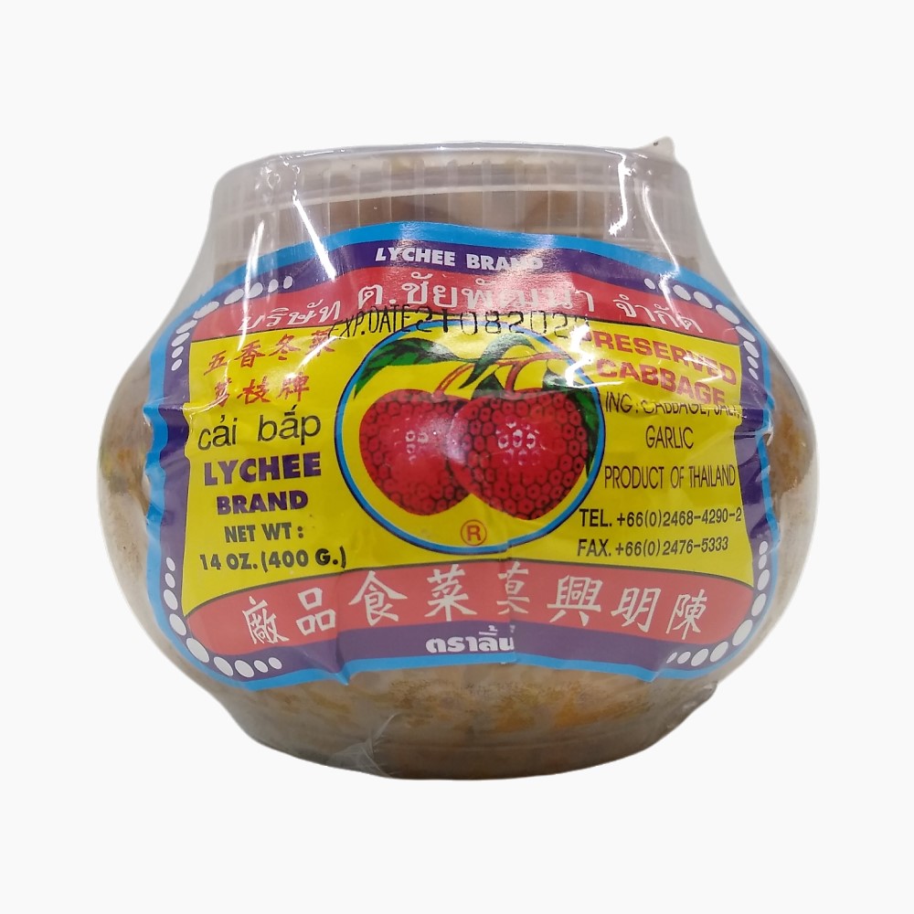 Double Lychee Preserved Cabbage - 400g [BB 29.4.27] - yumyumthaishop.co.uk