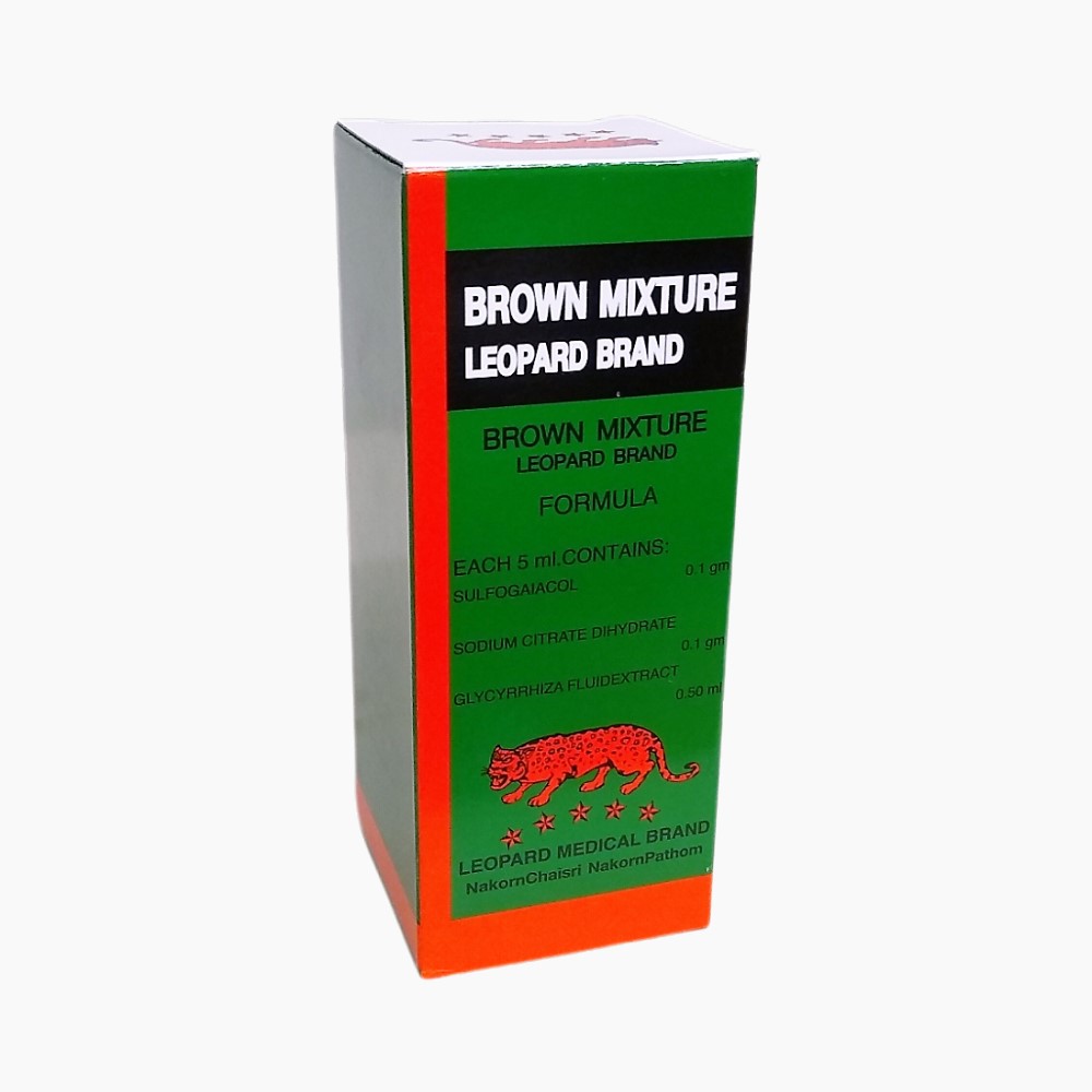 Leopard Brand Brown Mixture - 120ml [BB 16.11.28] - yumyumthaishop.co.uk