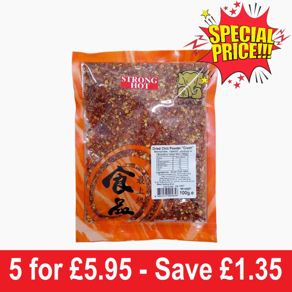 Chang Dried Chilli Powder (Crushed Chilli) - 100g [BB 28.2.27 ...
