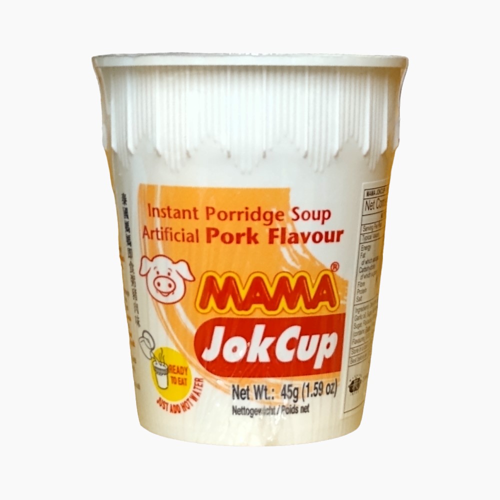 Mama Rice Porridge - Pork Flavour - CUP - 45g - yumyumthaishop.co.uk